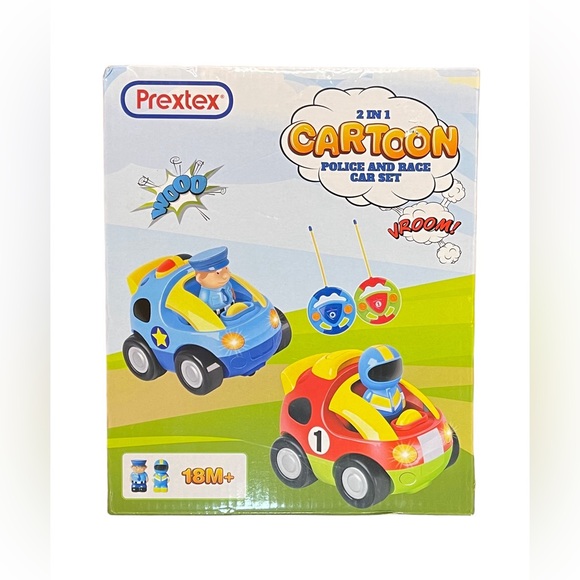 Prextex | Toys | New In Box Pretex 2 In Rc Cartoon Police Race Car Set ...